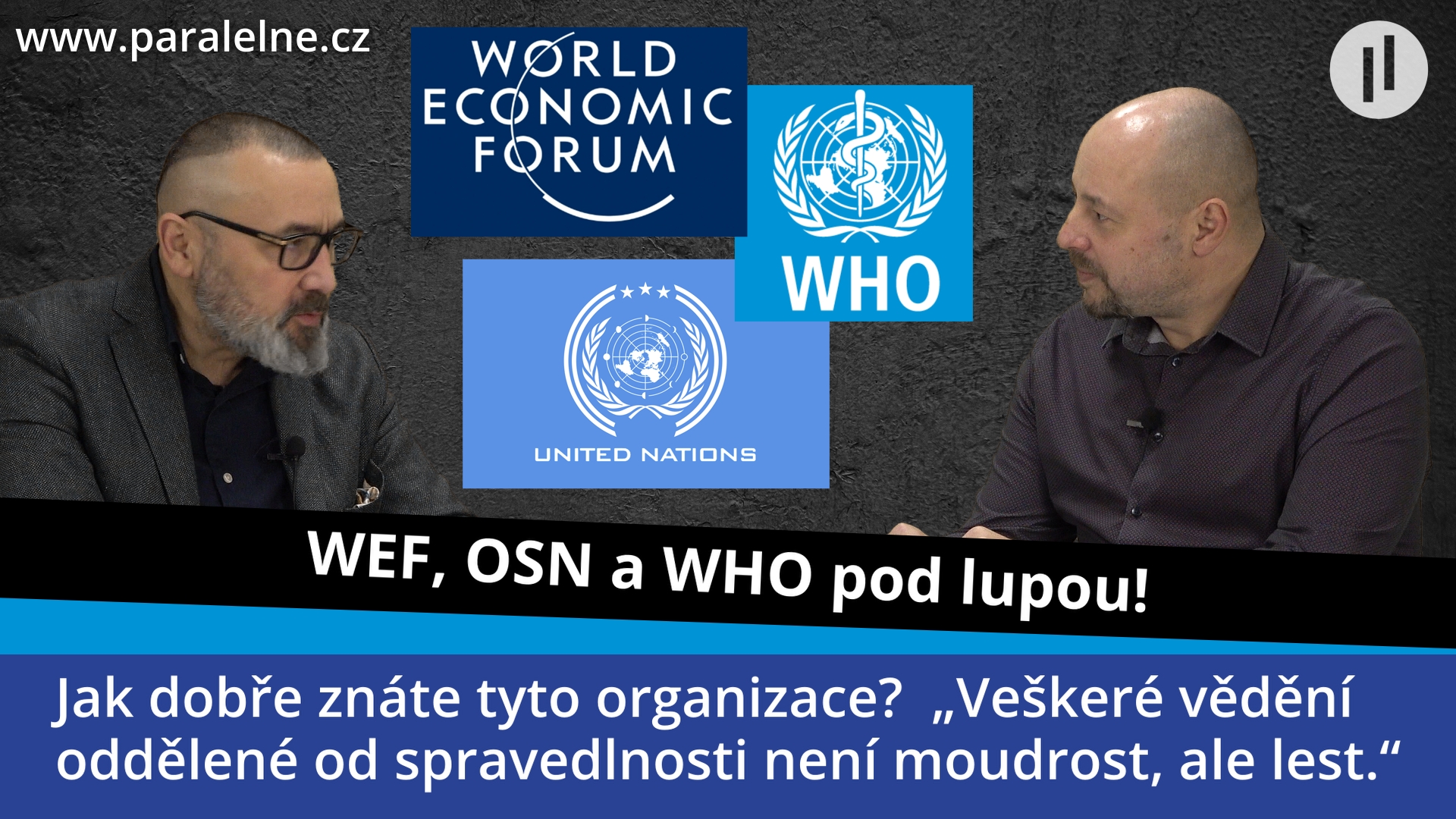 Robert Vlášek - WEF, WHO, OSN - notoricky známé zkratky pod lupou. Jak ...